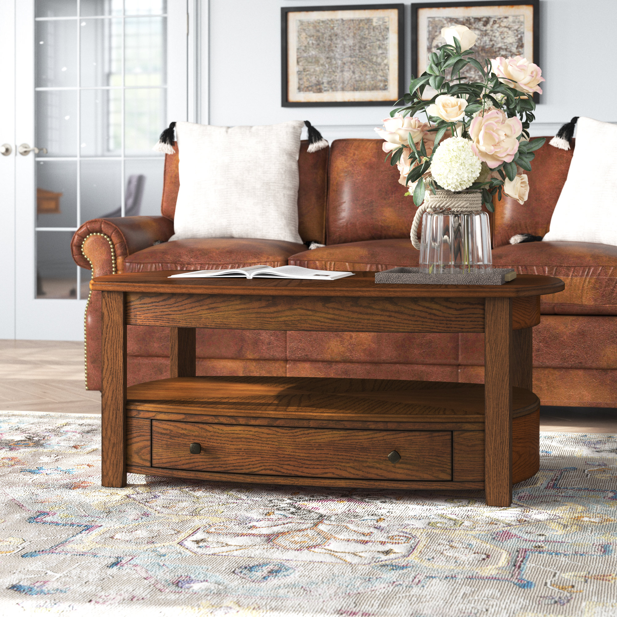 Rustic mahogany coffee table store